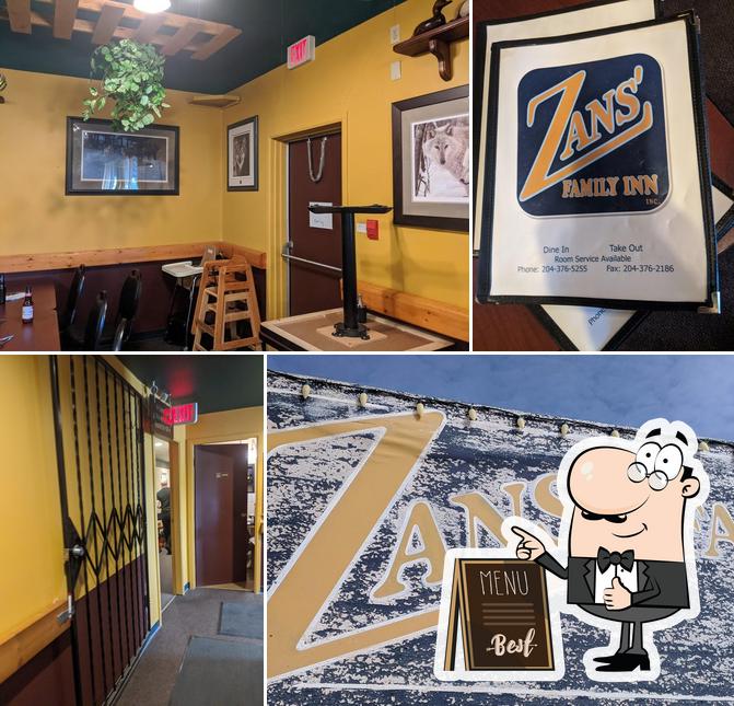 Zans Family Inn and Restaurant, Arborg - Restaurant menu, prices and ...