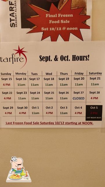 Starfire, Skagway - Restaurant menu, prices and reviews