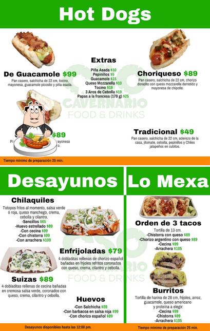 Oso Cavernario Food & Drinks, Tulancingo - Restaurant menu, prices and ...