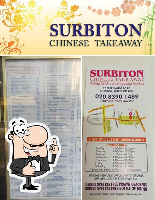 Surbiton Chinese Takeaway, Surbiton - Restaurant menu, prices and reviews