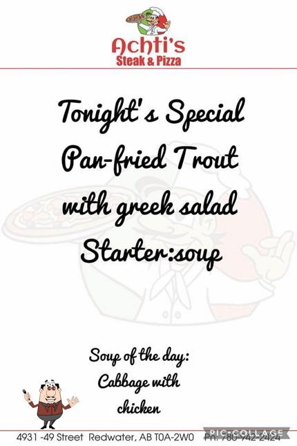 Achti's Steak & Pizza, Redwater - Restaurant menu, prices and reviews