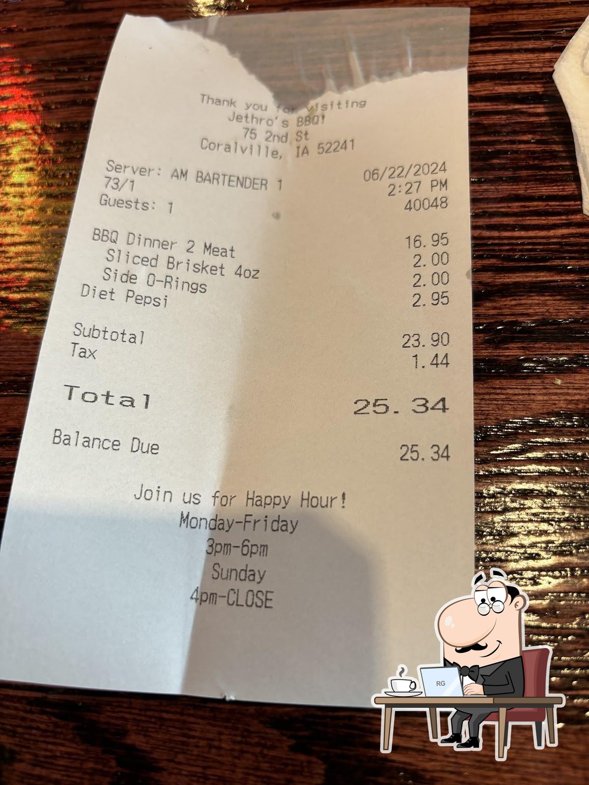 Jethro's BBQ, Coralville - Restaurant menu, prices and reviews