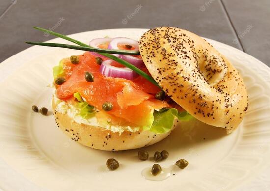 Menu at Bagel Box cafe, Parramatta