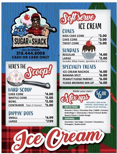 The Sugar Shack, Bemidji - Restaurant menu, prices and reviews