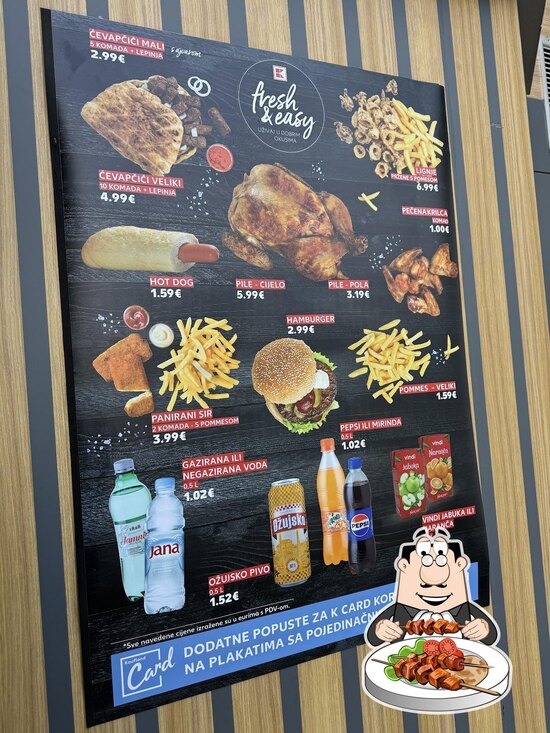 Menu da Kaufland Roštilj ristorante, Umago