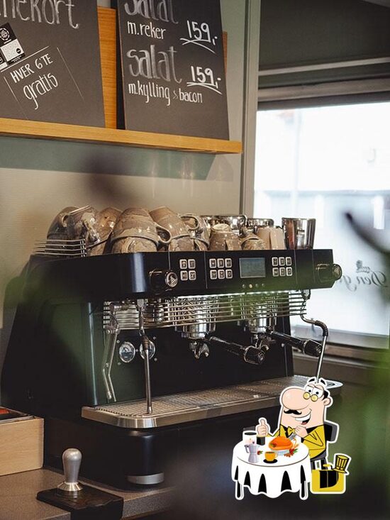 Menu at Den gamle Kafé cafeteria, Norway