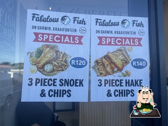 Menu at Fabulous fish restaurant, Cape Town, 5 Kwikstert Cl