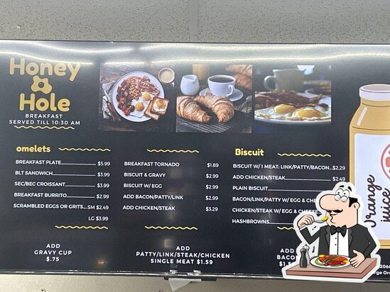 Menu at Honey Hole, Vancleave