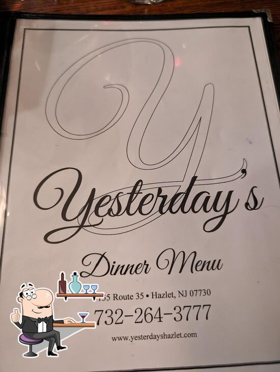 Yesterday's Restaurant & Banquet Center, Hazlet - Restaurant menu ...