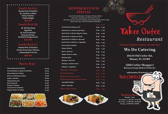 Takee Outee - Cutler Bay, Cutler Bay - Restaurant menu, prices and reviews