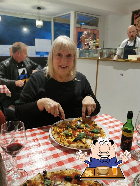 Menu at Sam’s Pizzas restaurant, Hebden Bridge