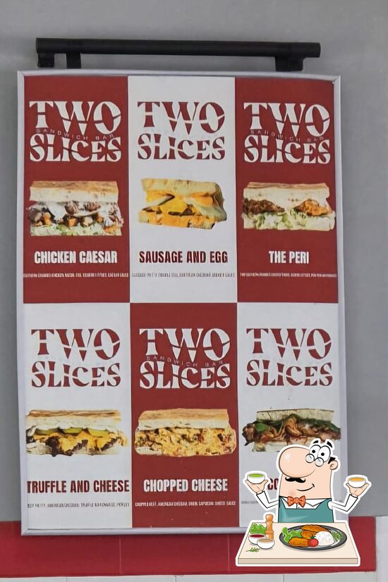 Menu at Two Slices Sandwich Bar, Scarborough