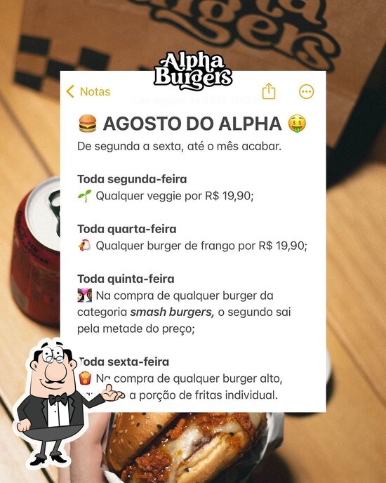 Alpha Burger Paris 19, Paris - Menu du restaurant, prix et avis