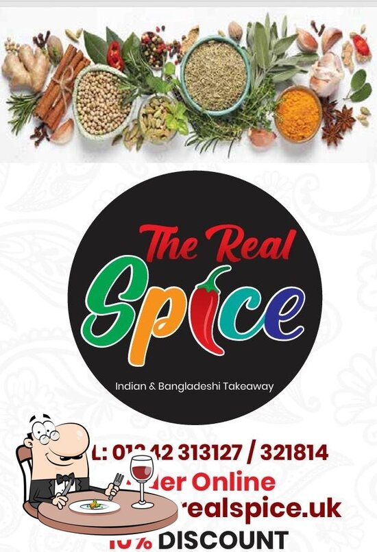 The Real Spice, East Grinstead - Restaurant menu, prices and reviews