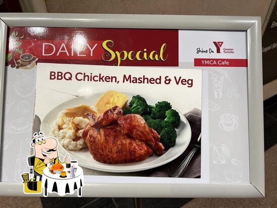 Menu at YMCA Cafe at Metro Hall, Toronto