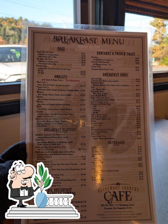 Claremont Country Cafe, Claremont - Restaurant menu, prices and reviews