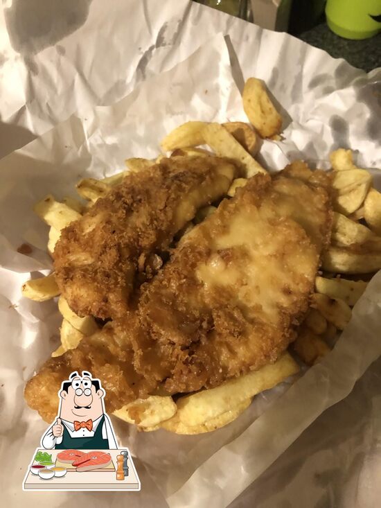 Menu at Rob’s Fish Bar.Dunston, Gateshead