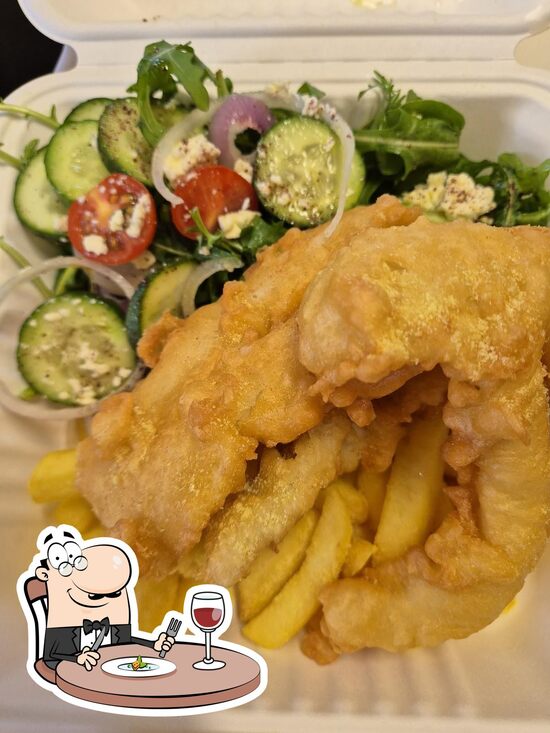 Menu at Fish Bits fast food, Trafalgar