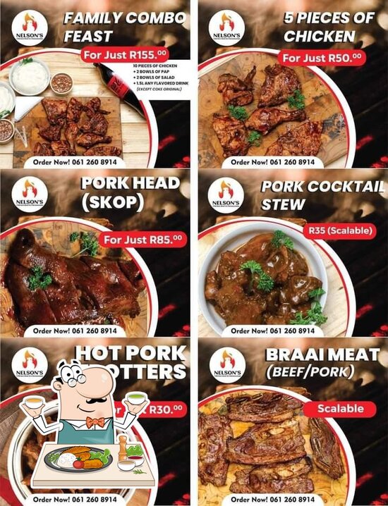 Menu at Nelson's Chicken Dust and Chesanyama restaurant, Orkney