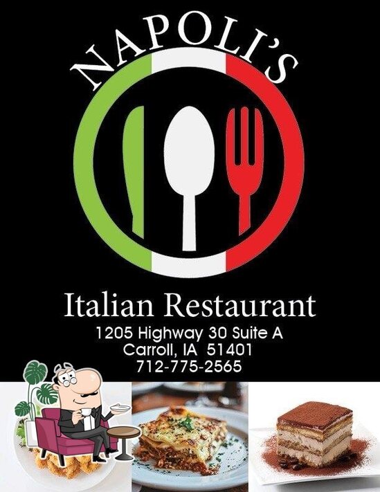 Menu at Napoli’s Italian Restaurant, Carroll
