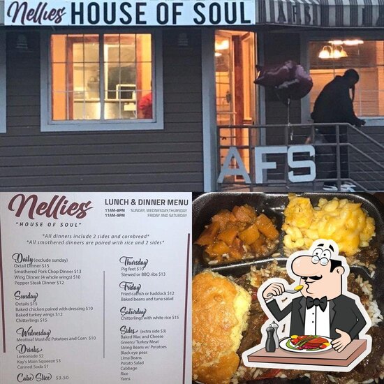 Menu at Nellie's House of Soul restaurant, Rochester