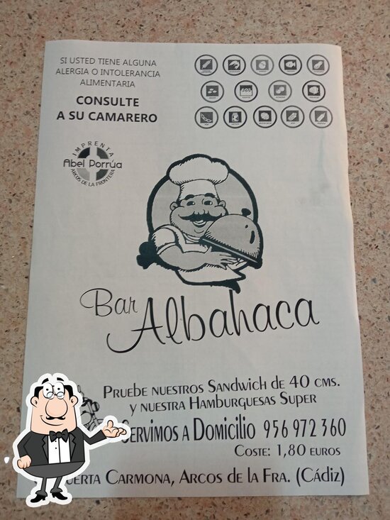 BAR ALBAHACA, Arcos de la Frontera - Menú del restaurante, precios y ...