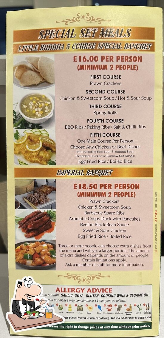 Menu at Little Buddha Swinton fast food, Swinton
