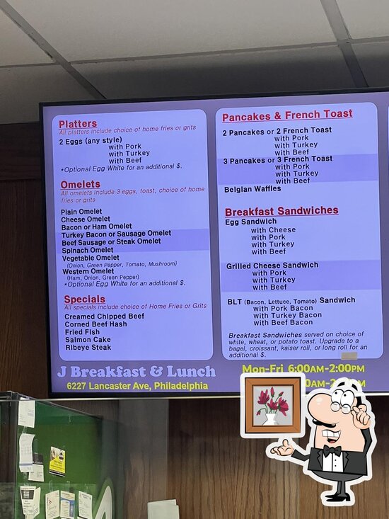 J Breakfast, Philadelphia - Restaurant menu, prices and reviews