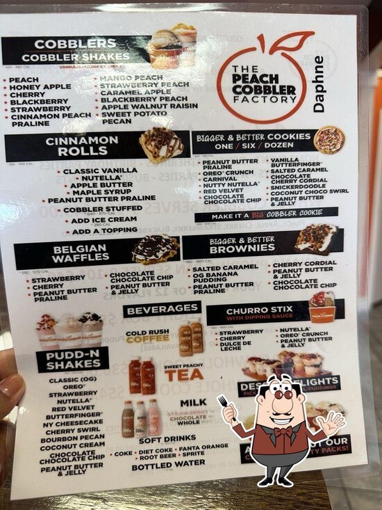 Menu at The Peach Cobbler Factory desserts, Daphne