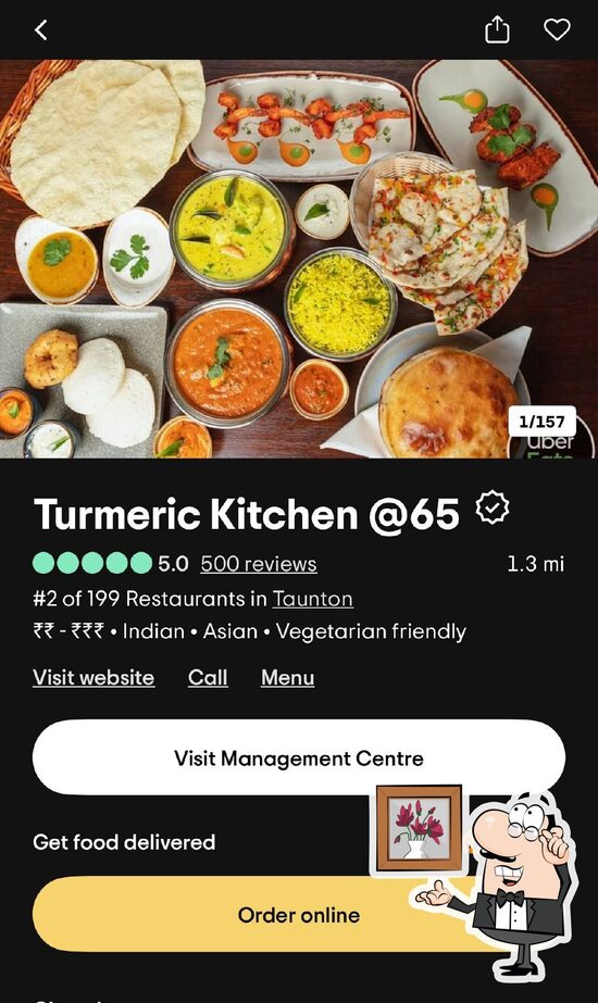 Turmeric Kitchen 65, Taunton - Restaurant menu, prices and reviews