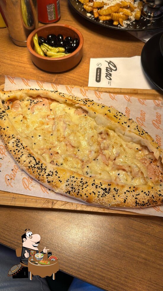 Menu at Pano Pizza restaurant, Prishtina