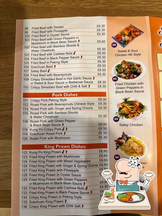 Menu at Fown Lin fast food, Burntwood
