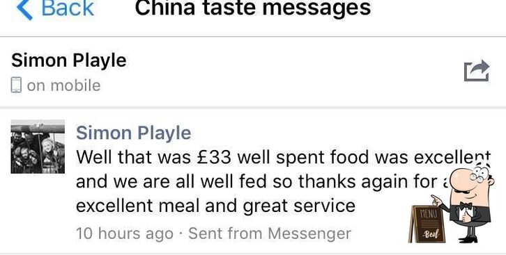 Menu at China Taste fast food, Peterlee