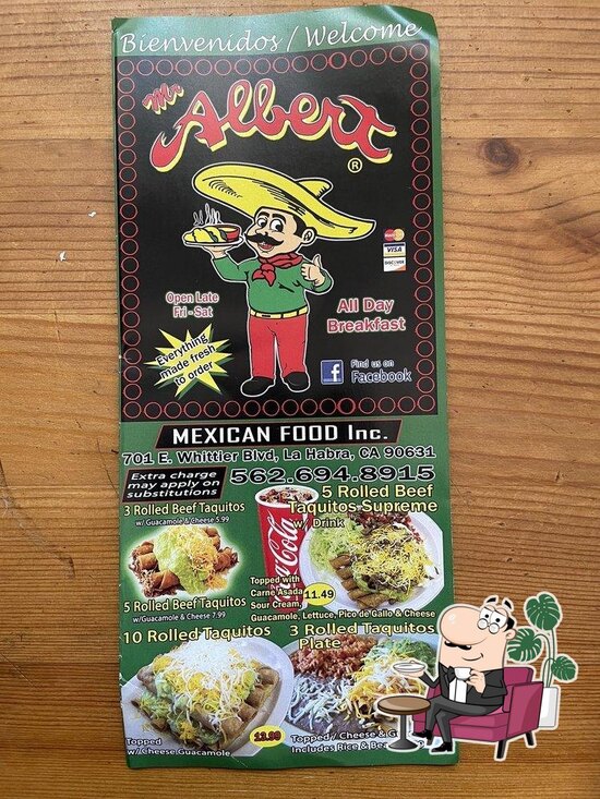 Mr.Albert Mexican Food, La Habra - Restaurant menu, prices and reviews