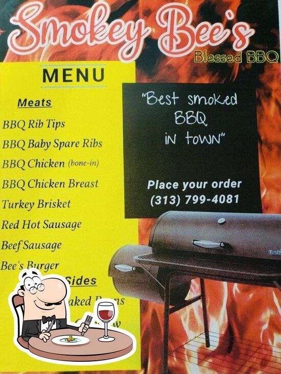 Menu at Smokey Bee's Blessed BBQ, Detroit, 100 Meadowbrook St