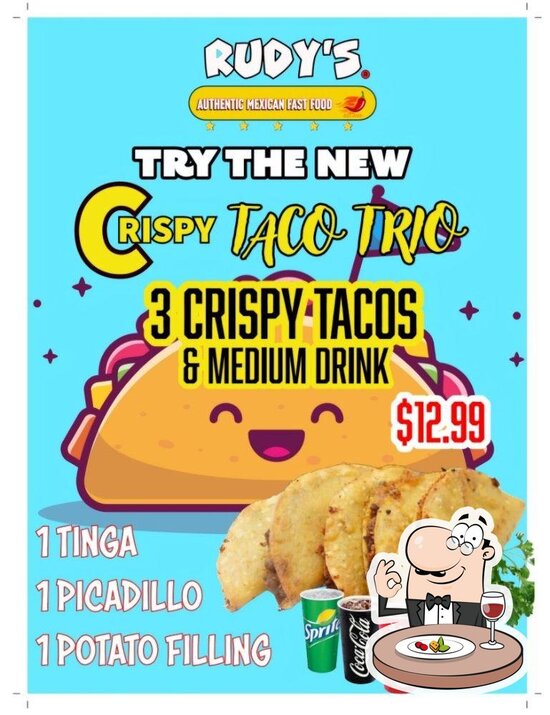 Menu at Rudy's Authentic Mexican Fast Food, Newton