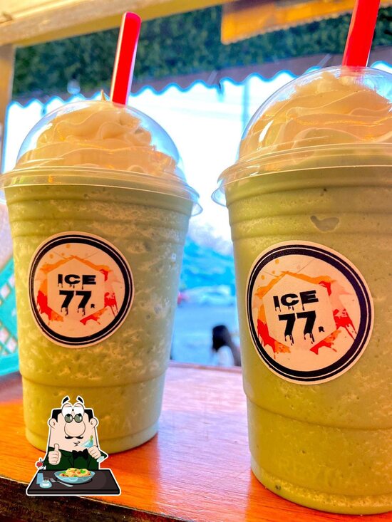 Menu at ICE 77 cafe, Manzanillo