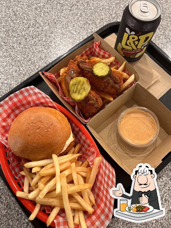 Menu at Two guys chicken burger restaurant, Auckland