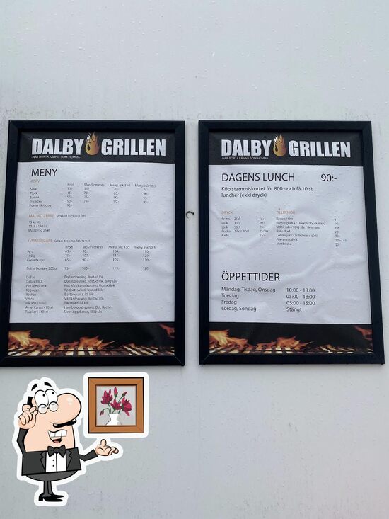 Menu at DalbyGrillen restaurant, Dalby