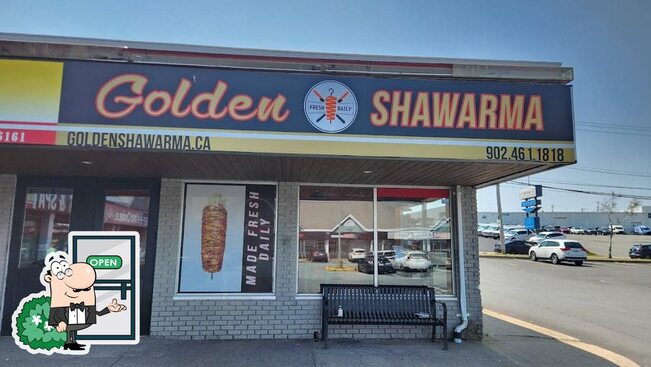 Menu at Golden Shawarma restaurant, Dartmouth