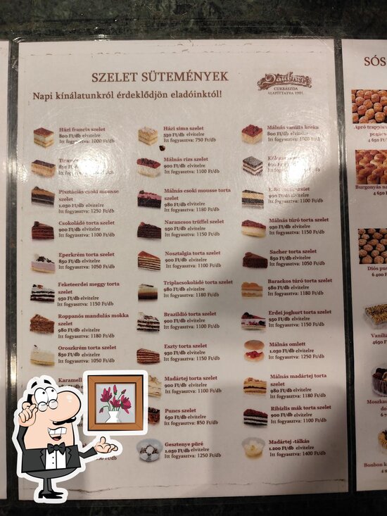 Daubner Confectionery, Budapest - Restaurant menu, prices and reviews