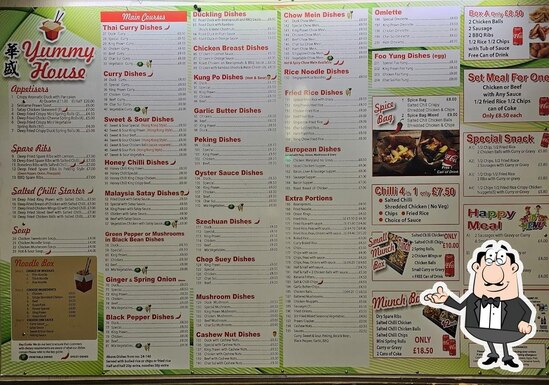 Menu at Yummy House, Keady