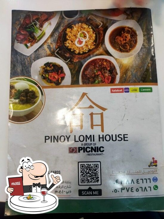 Menu at Pinoy lomi house restaurant, Dubai, 7 2A St