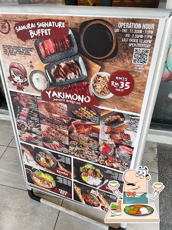 Menu at Samurai Yakiniku Setapak restaurant, Kuala Lumpur