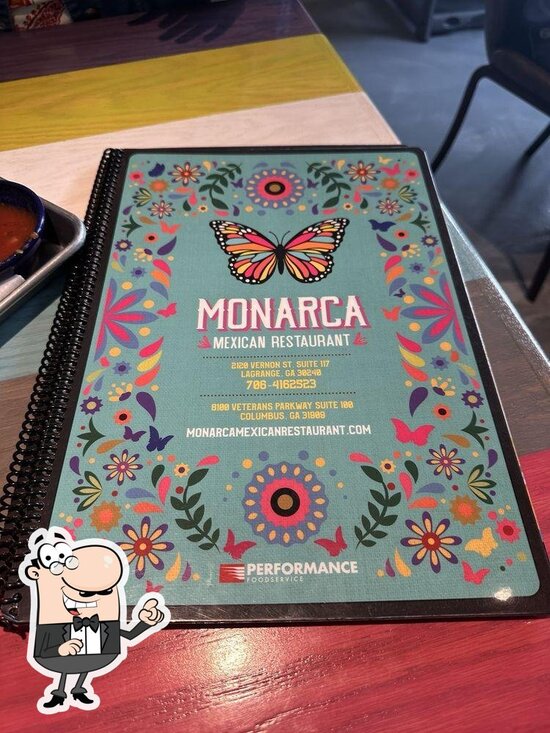 Menu at Monarca Mexican Restaurant, Columbus