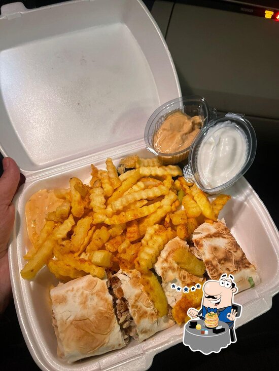 Menu at Shawarma Haifa restaurant, Tbilisi