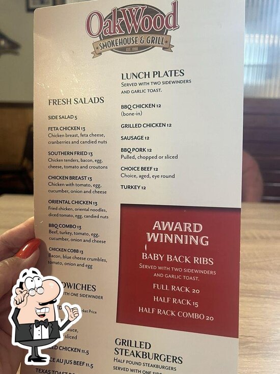 Menu at Oakwood Express Smokehouse & Grill BBQ, Wildwood