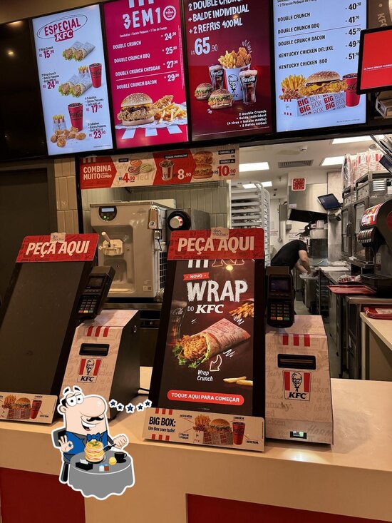 Menu em KFC restaurante, Araraquara