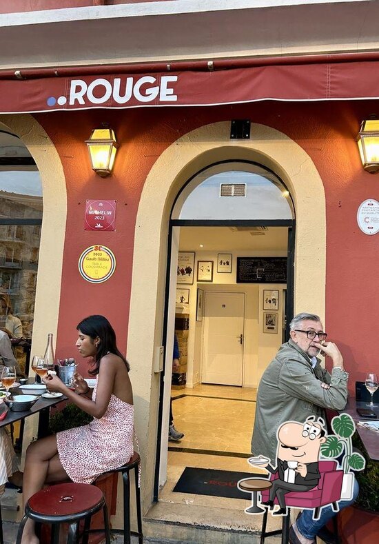 Menu at Rouge restaurant, Nice