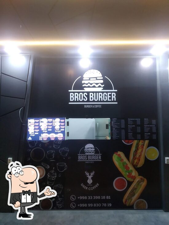 Menu at Bros Burger restaurant, Tashkent
